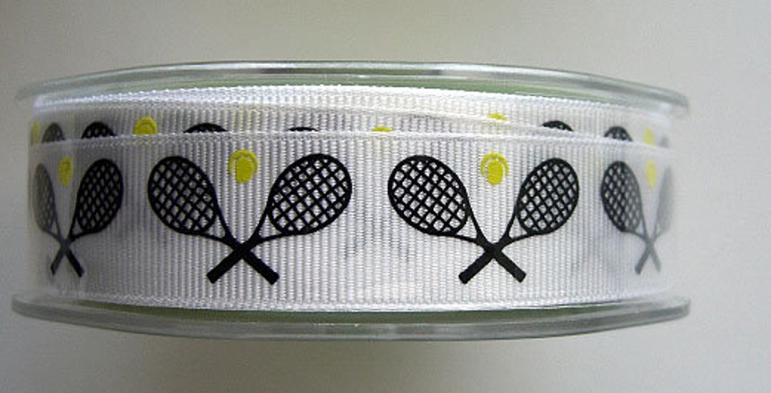 TENNIS Motif Printed Grossgrain Ribbon MAY ARTS Ribbon 3/4" Width X 3 ...
