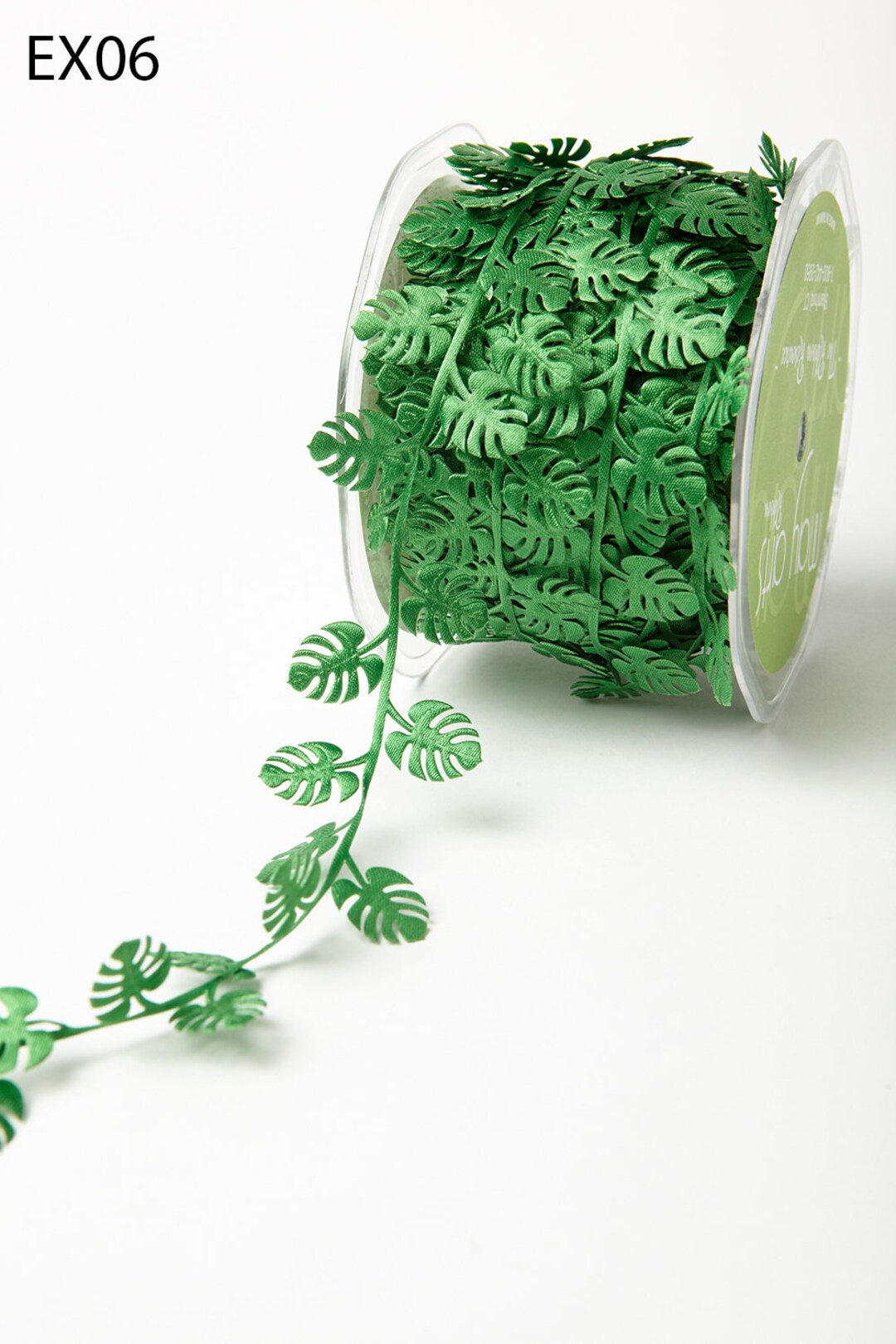 Green PALM Leaf Trim Ribbon / Tropical Palm Leaves Accent Ribbon - Buy ...
