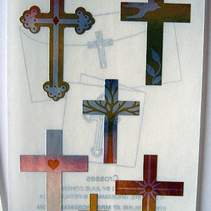 Scrapbook Sticker CROSS Stickers Gold/silver Metallic Mrs. Grossman's ...