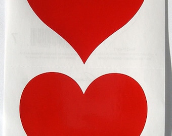 Red Heart Stickers - Etsy
