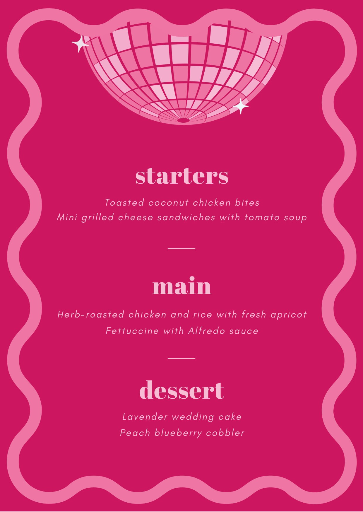Editable Disco-themed Menu Card Template **digital File Only** - Etsy