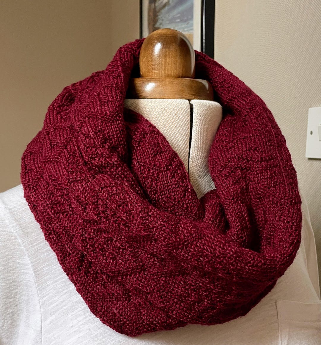 Handmade ,infinity, Snood, Scarf in Colour Claret, Fits Adult. - Etsy