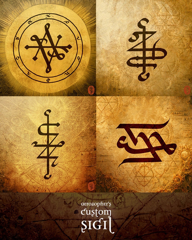 Your Custom Sigil personalized, Calligraphy, Spiritual, Sigil, Magick ...