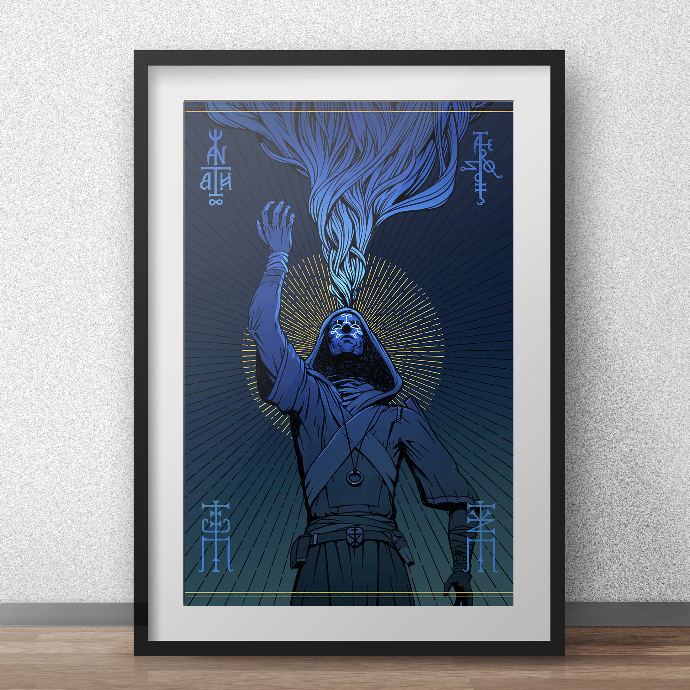Tarot Mage V3 the Torn art Print A3, the Mage, Magus, Wall Decor ...