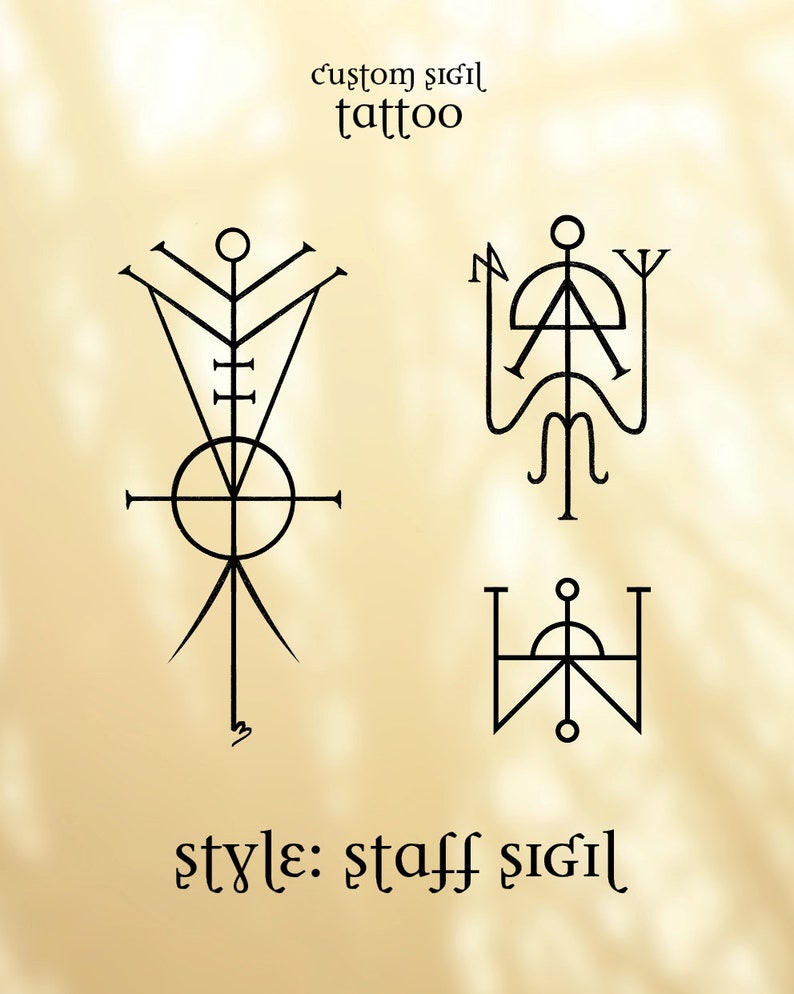 Custom Sigil Tattoo (personalized, Protection, Seal, Bindrune, Sigil ...