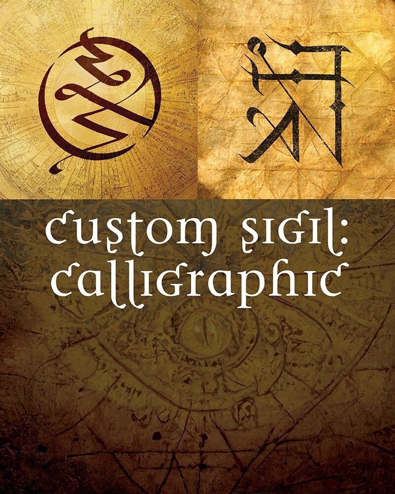 Your Custom Sigil personalized Calligraphy Spiritual - Etsy