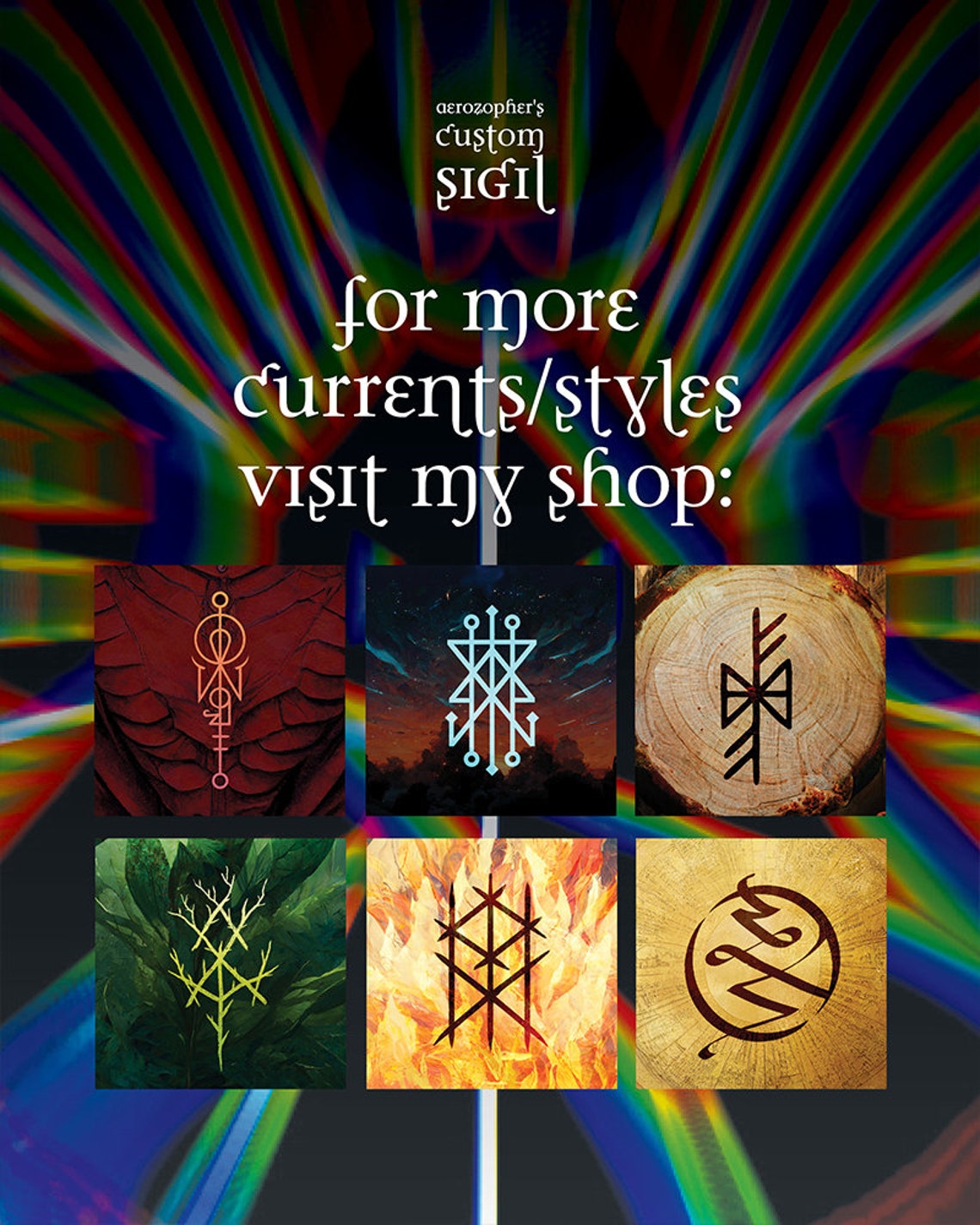 Your Custom Sigil personalized, Calligraphy, Spiritual, Sigil, Magick ...