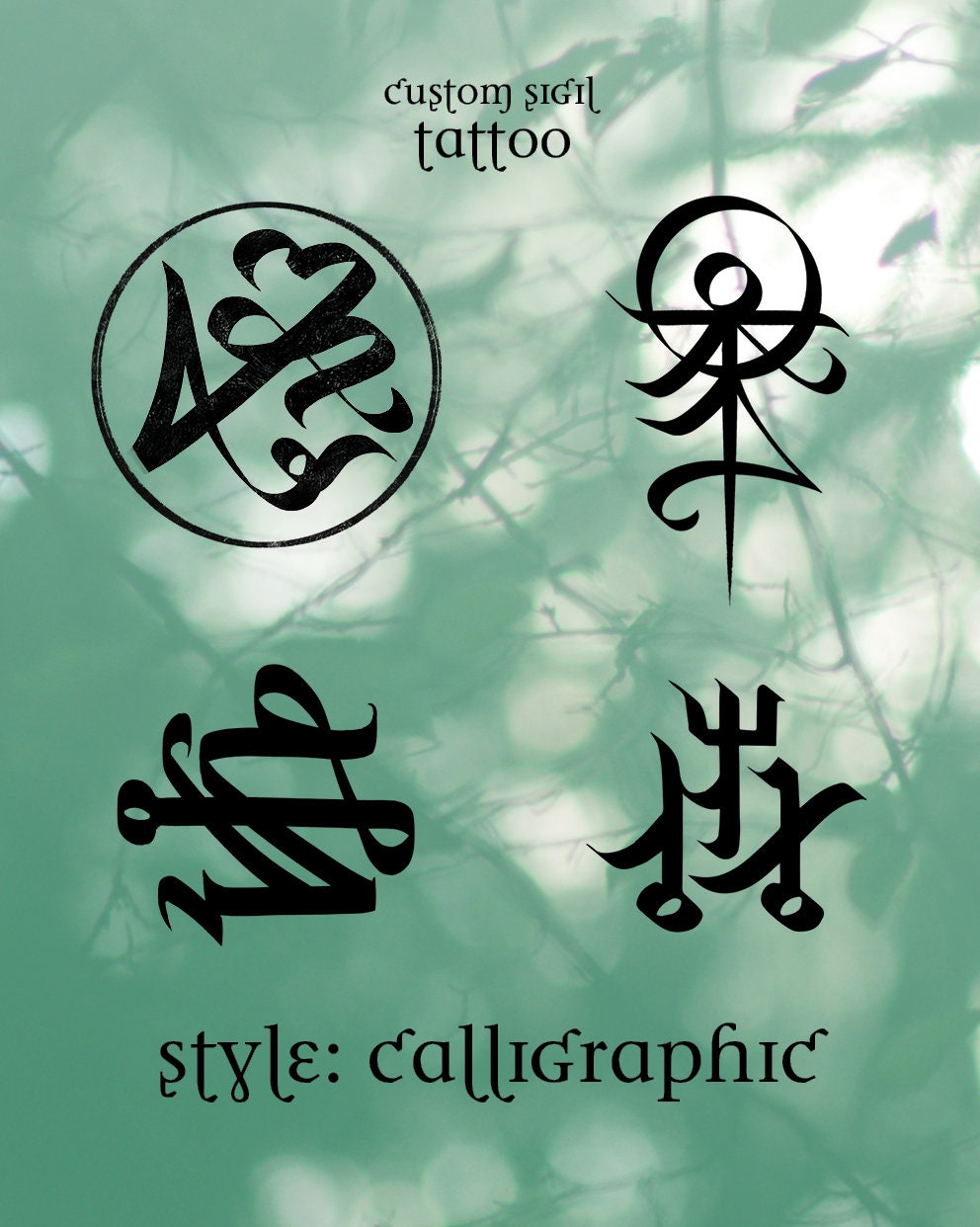 Custom Sigil Tattoo (personalized, Protection, Seal, Bindrune, Sigil ...