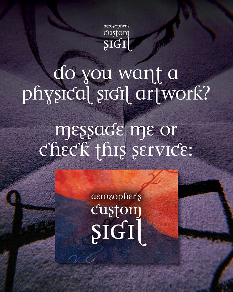 Your Custom Sigil (personalized, Calligraphy, Spiritual, Sigil, Magick ...