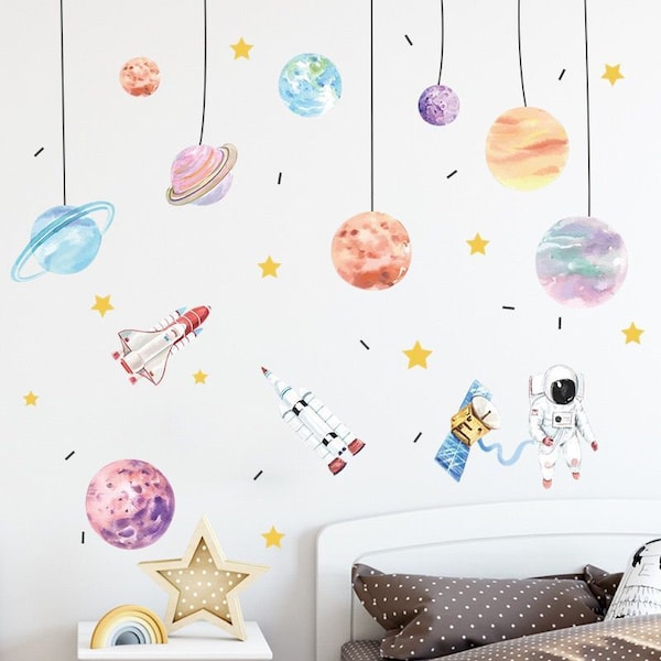 Planet Wall Stickers - Etsy