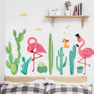 Tropical Bird Animal Wall Sticker Flamingo Decal Removable - Etsy