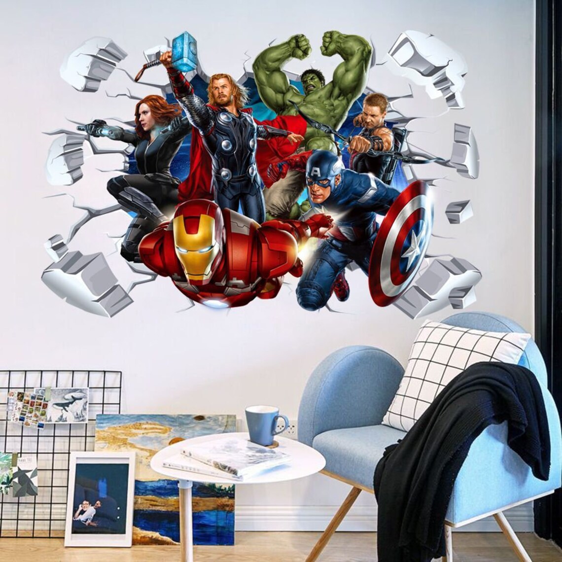3D Superhero Wall Decal Wall Decoration Decals Boy Bedroom | Etsy