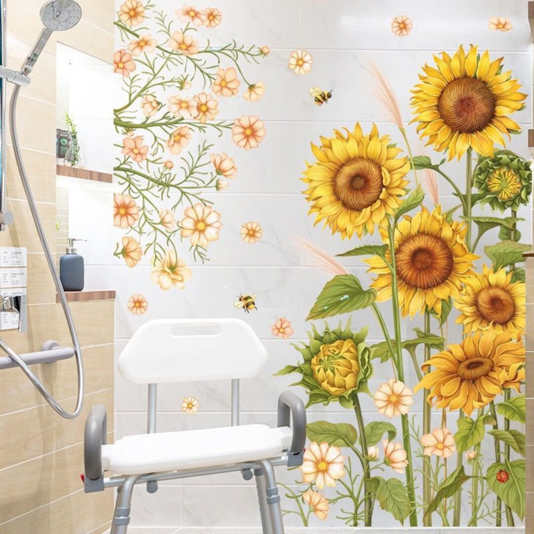 Yellow Sunflowers Decals sunflower Wall Decalshome - Etsy