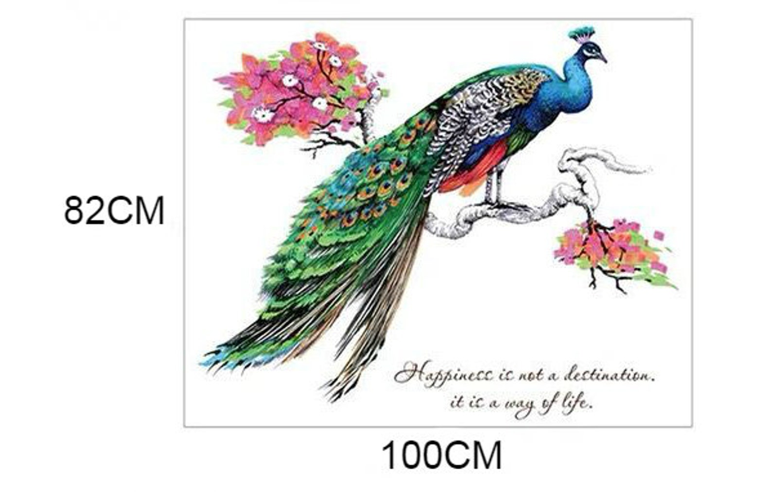 Green Peacock Wall Decal Bird Wall Decal Peacock Sticker | Etsy