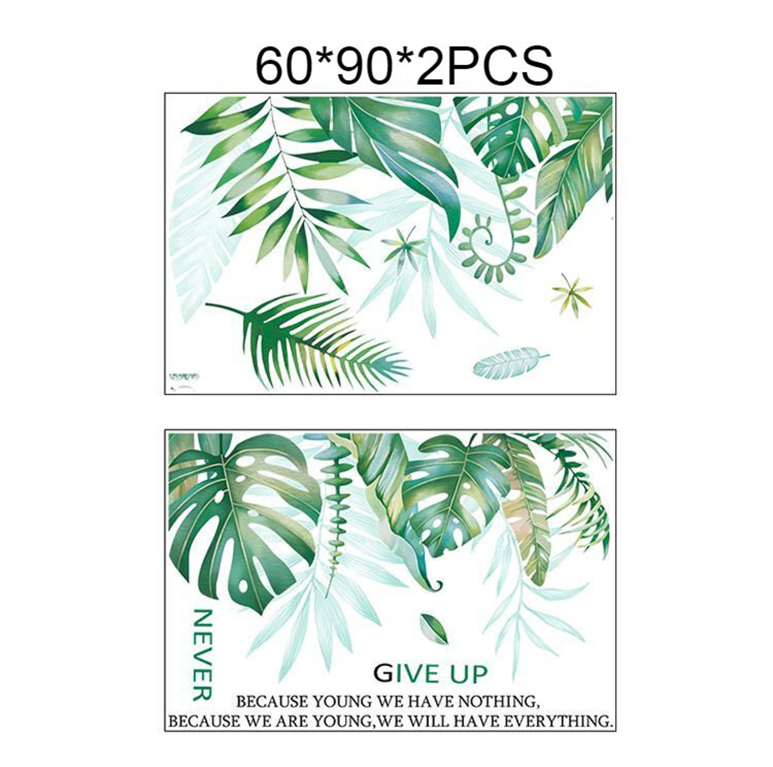 Tropical Plants Banana Leaf Wall Stickers Monstera Leaf Wall | Etsy