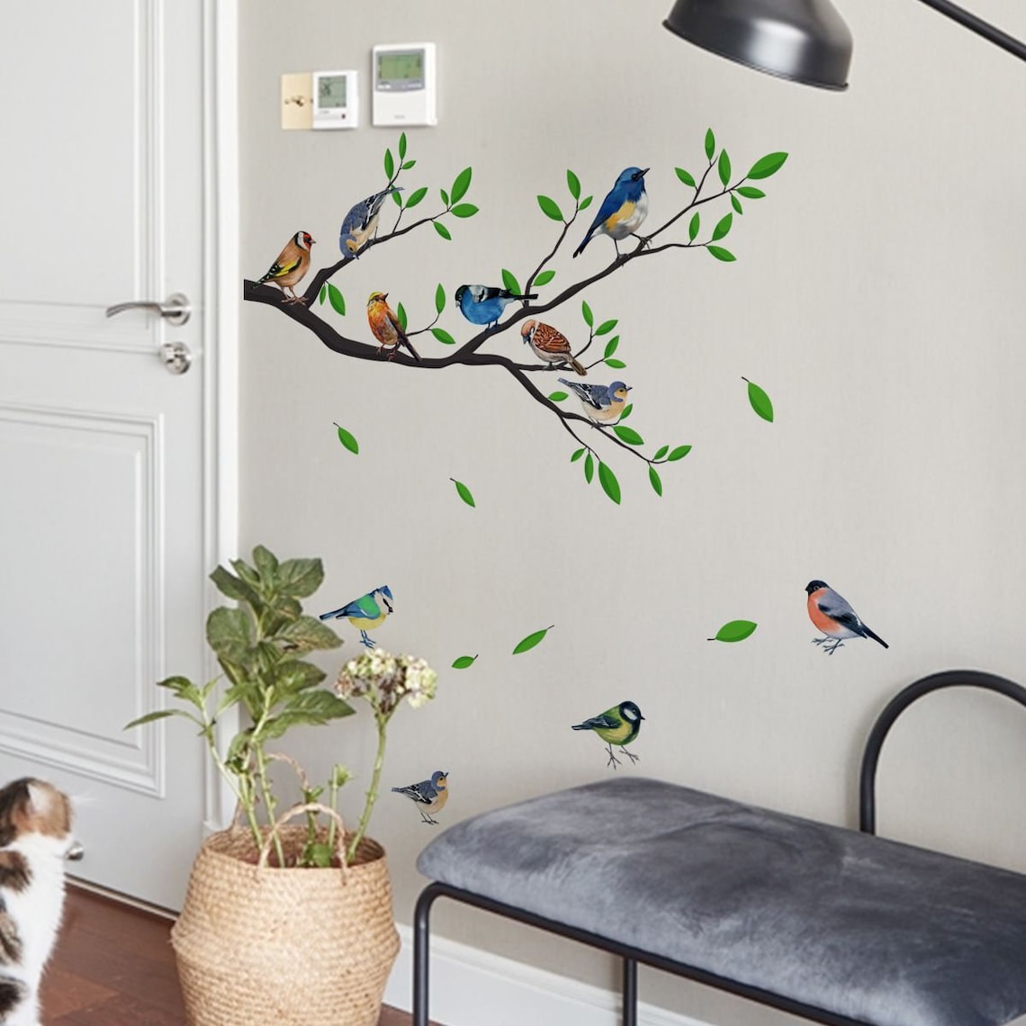 Tree Branch Decal and Bird Wall Decals Birds on Tree Branch - Etsy