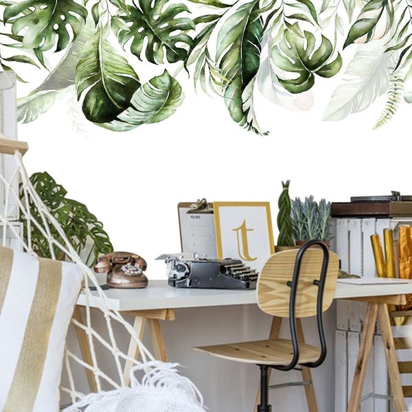 Removable Wall Decal Tropical - Etsy