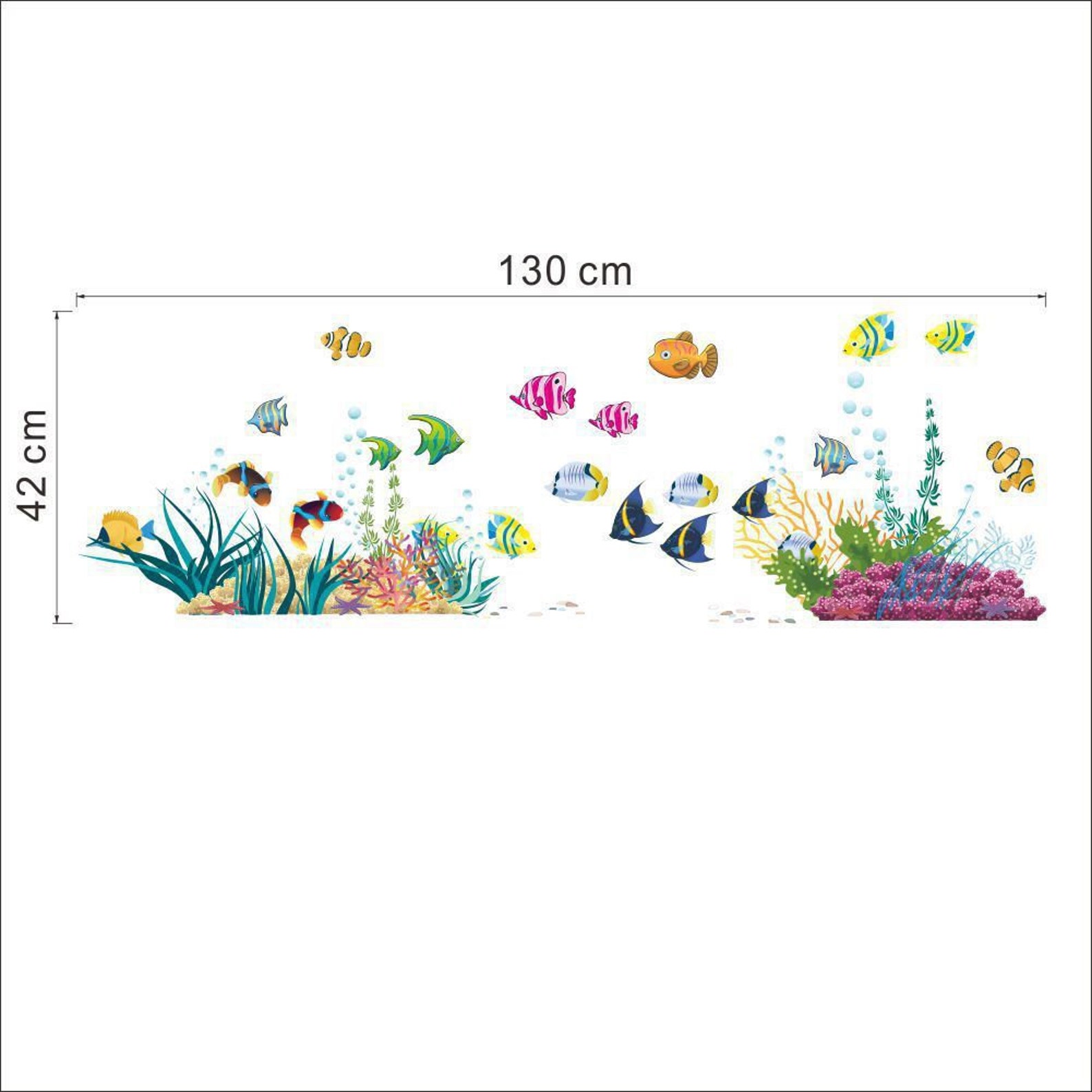 Ocean Fish Decals Fish Wall Stickers Marine Life Wall - Etsy