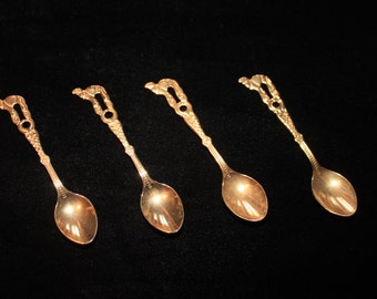 Gold plated spoons | Etsy