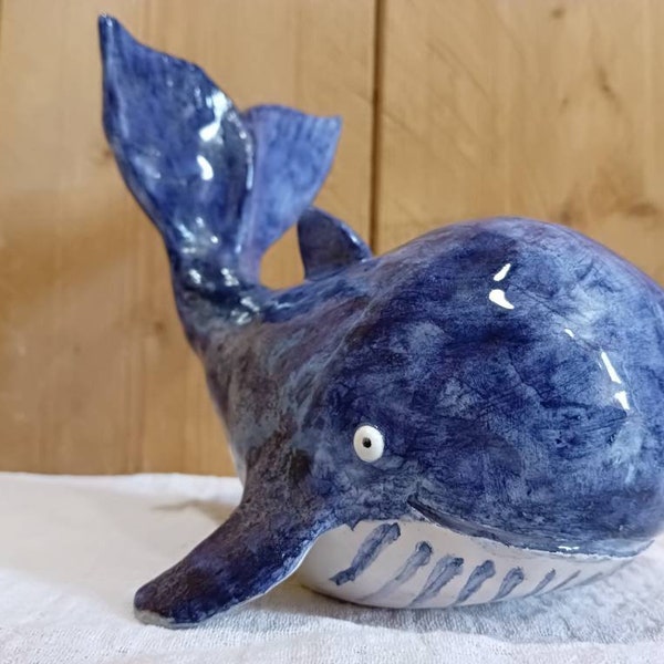 Ceramic Whale Sculpture - Etsy