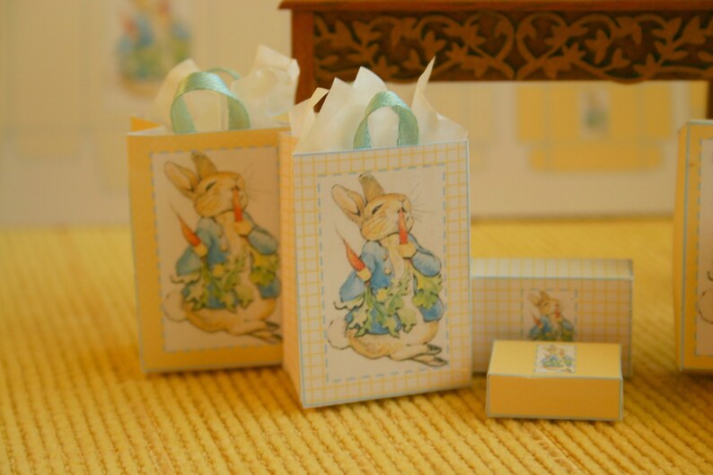 DIGITAL FILE, PDF Instant Download Shopping Bags and Boxes, Dollhouse ...