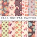3 FOR 2. Fall Autumn Digital Papers. Thanksgiving Watercolor Pumpkin ...