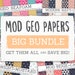 Modern Geometric Digital Paper BIG BUNDLE! 9 Sets (includes Editable ...