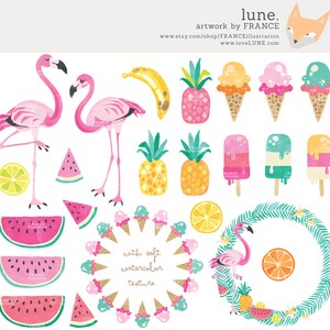 3 FOR 2. Watercolor Summer Clipart, Tropical Clipart, Beach Clip Art ...
