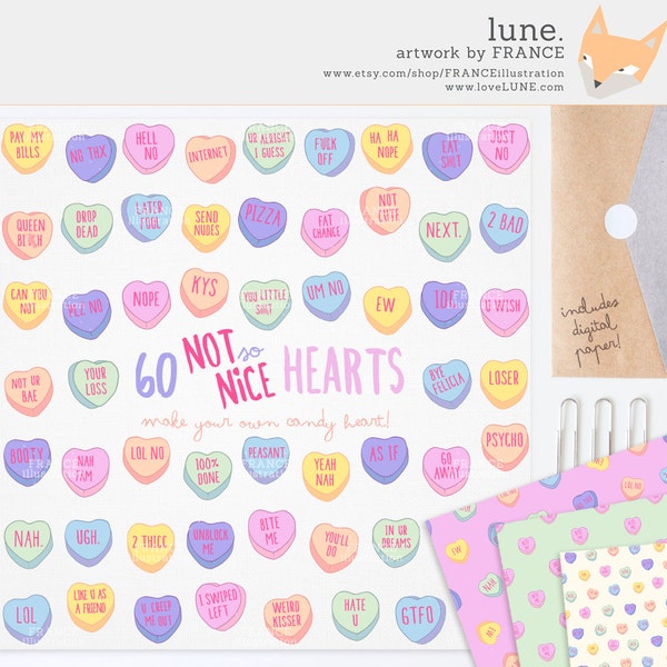 Mean Candy Heart - Etsy