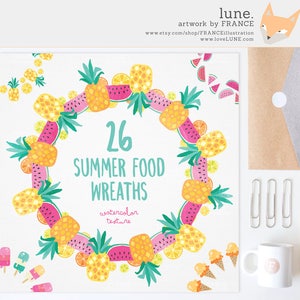 Summer Tropical Clipart BIG BUNDLE! Beach Digital Papers - Watercolor ...