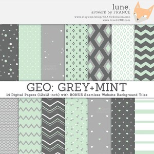 Modern Geometric Digital Paper BIG BUNDLE! 9 Sets (includes Editable ...