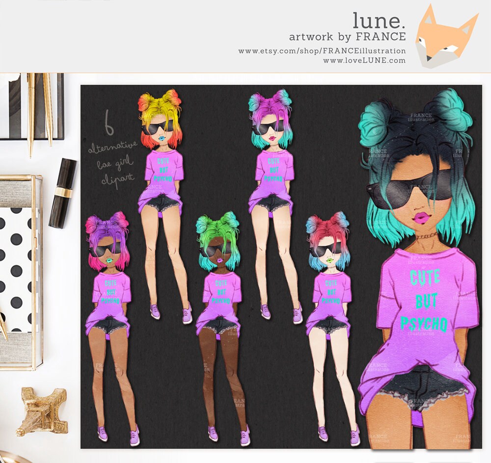 3 FOR 2. BAE is Cute But Psycho. Tumblr Quote. Watercolor | Etsy