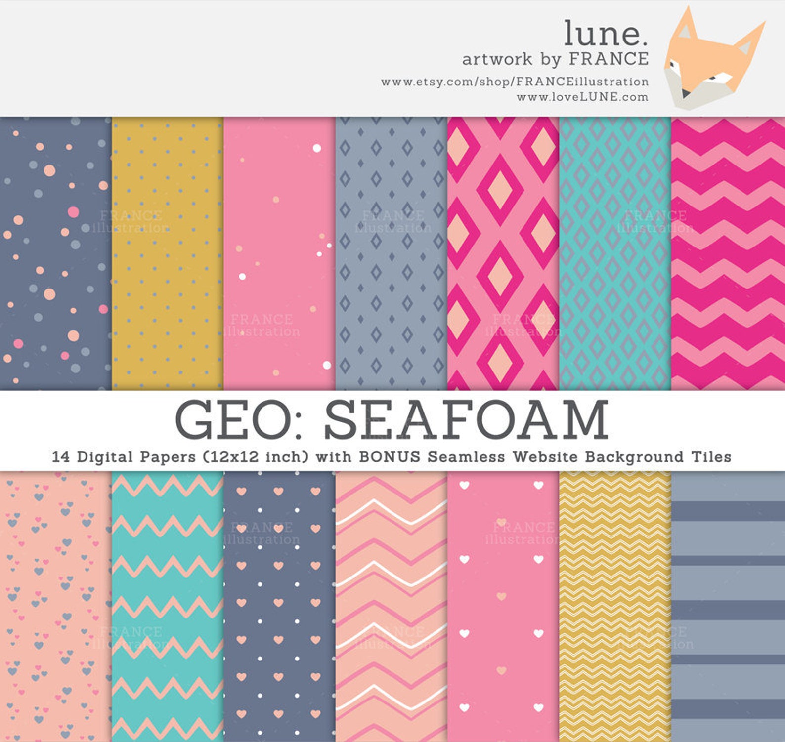 Modern Geometric Digital Paper BIG BUNDLE! 9 Sets (includes Editable ...