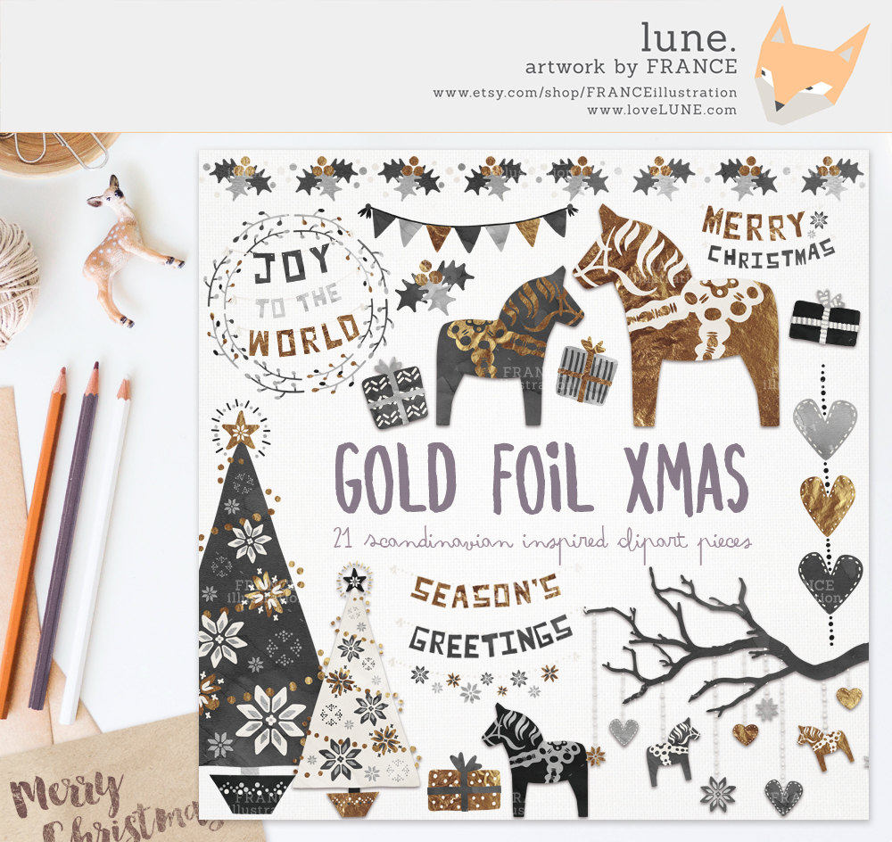 Christmas Mix BIG BUNDLE 7 Christmas Themed Clipart Digital - Etsy