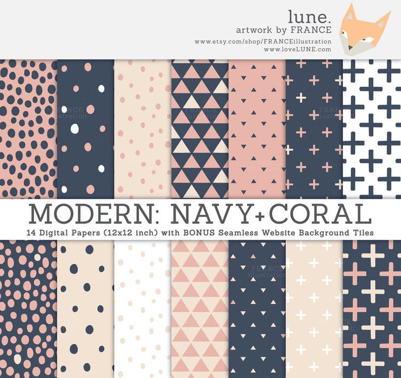 Modern Geometric Digital Paper BIG BUNDLE 9 Sets includes - Etsy