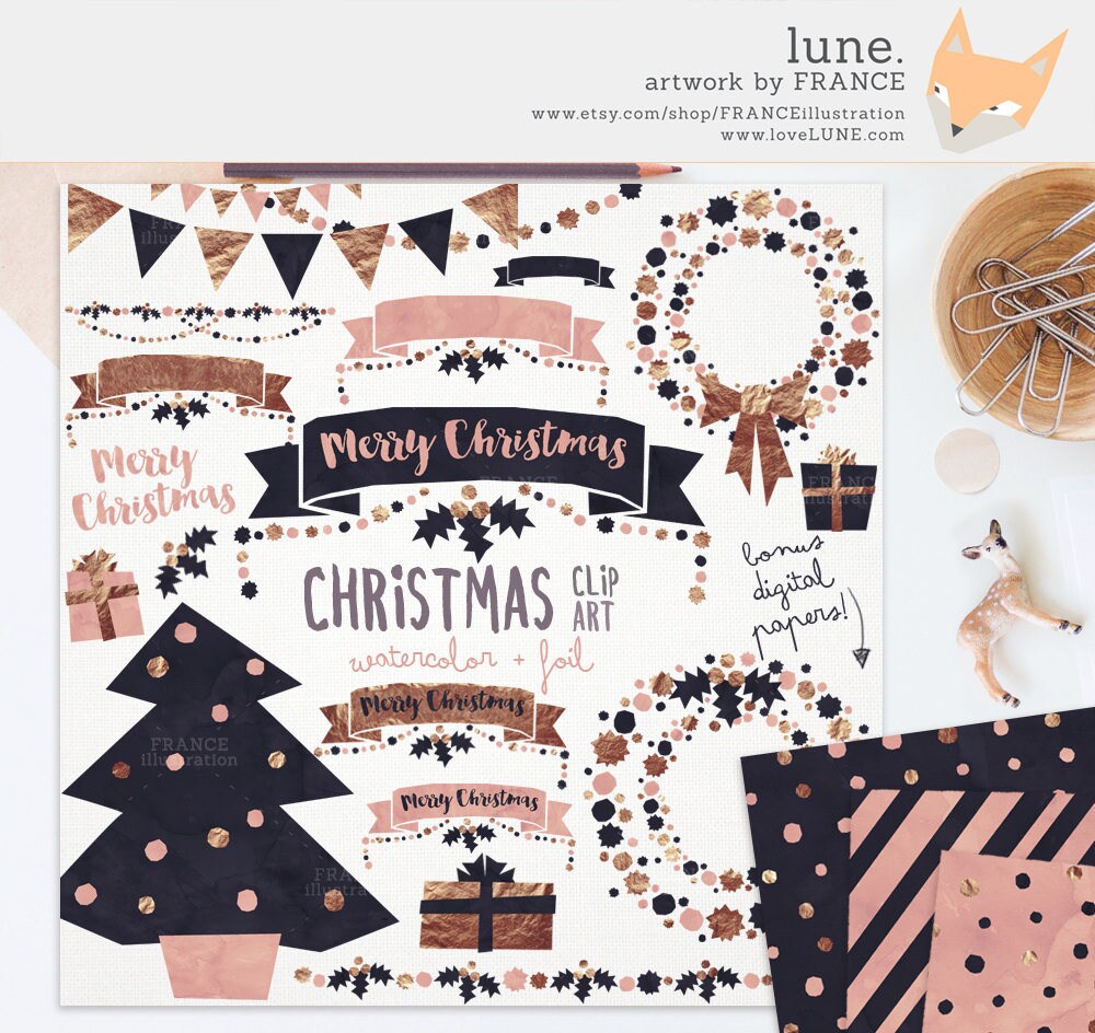 Christmas Mix BIG BUNDLE 7 Christmas Themed Clipart Digital - Etsy