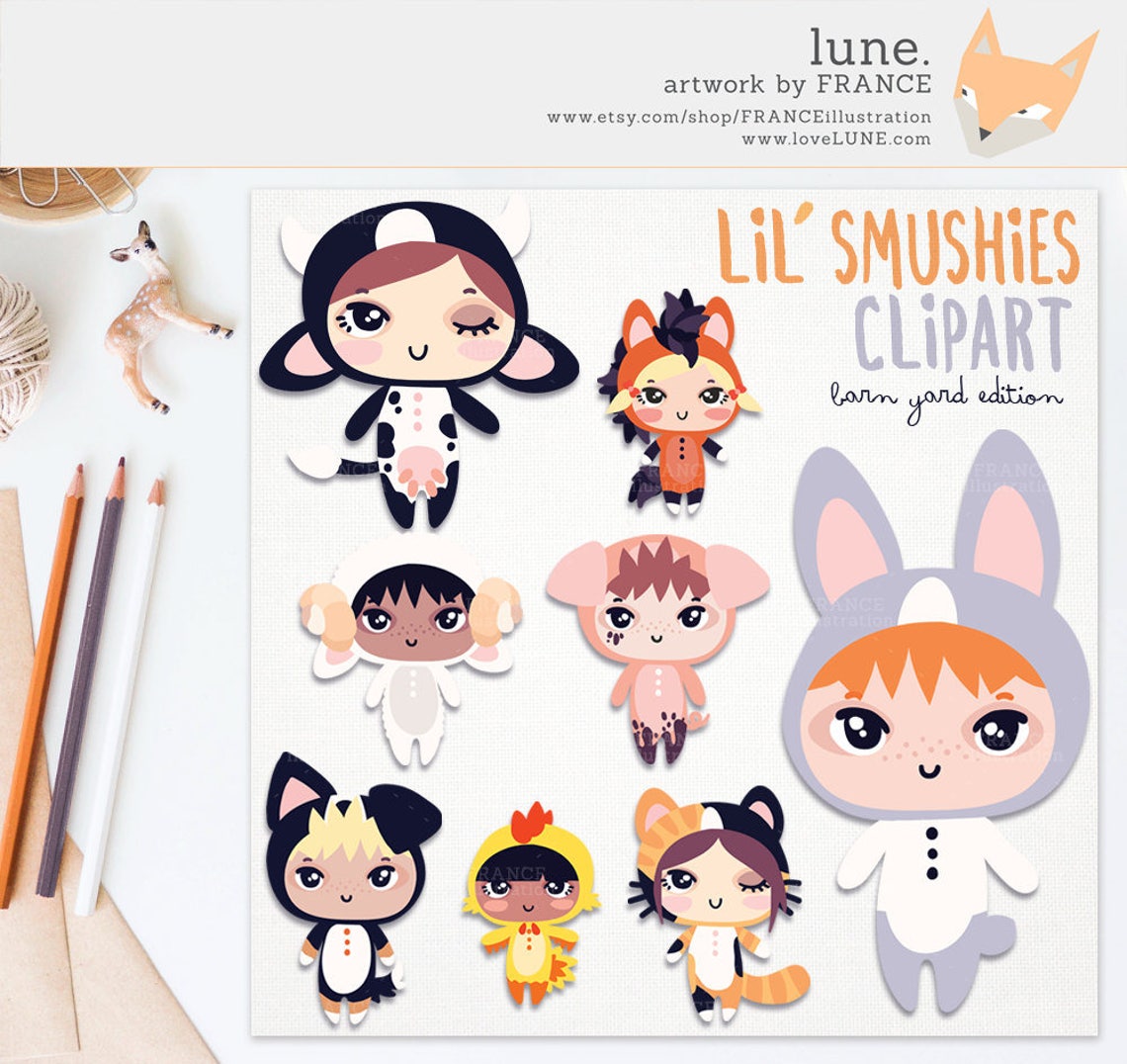 Halloween BIG BUNDLE! 7 Clip Art and Digital Paper Sets. Lil'smushies ...