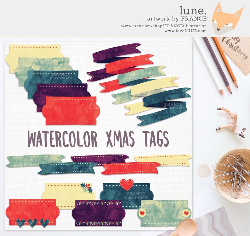 Christmas Mix BIG BUNDLE 7 Christmas Themed Clipart Digital - Etsy