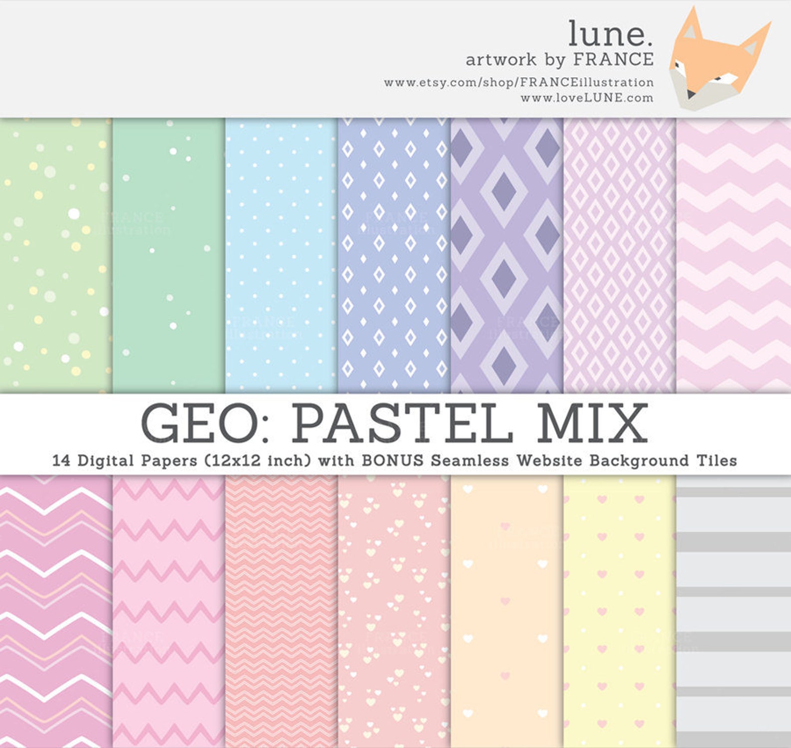 Modern Geometric Digital Paper BIG BUNDLE! 9 Sets (includes Editable ...