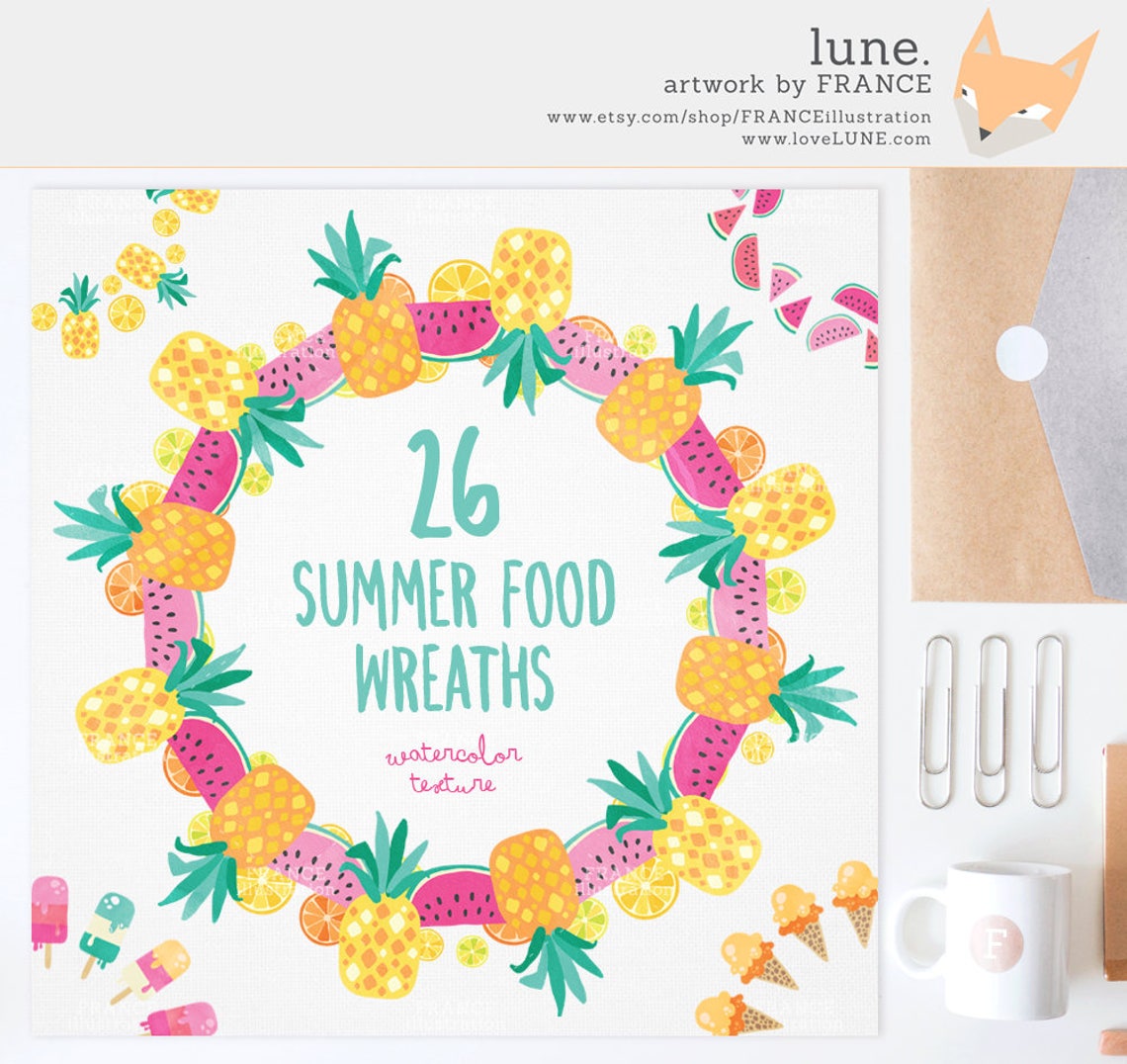 Summer Tropical Clipart BIG BUNDLE Beach Digital Papers | Etsy