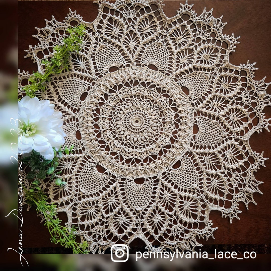 Veronique - Textured Doily, Wedding Centerpiece, Boho Decor, Cotton ...