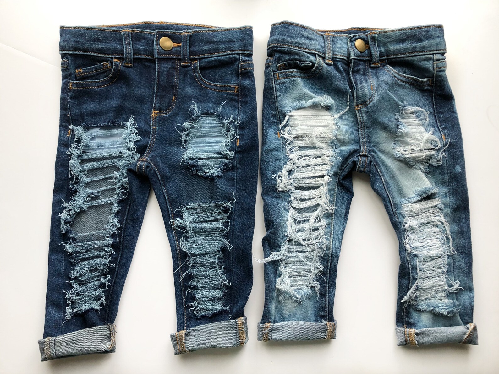 Distressed Jeans - Etsy