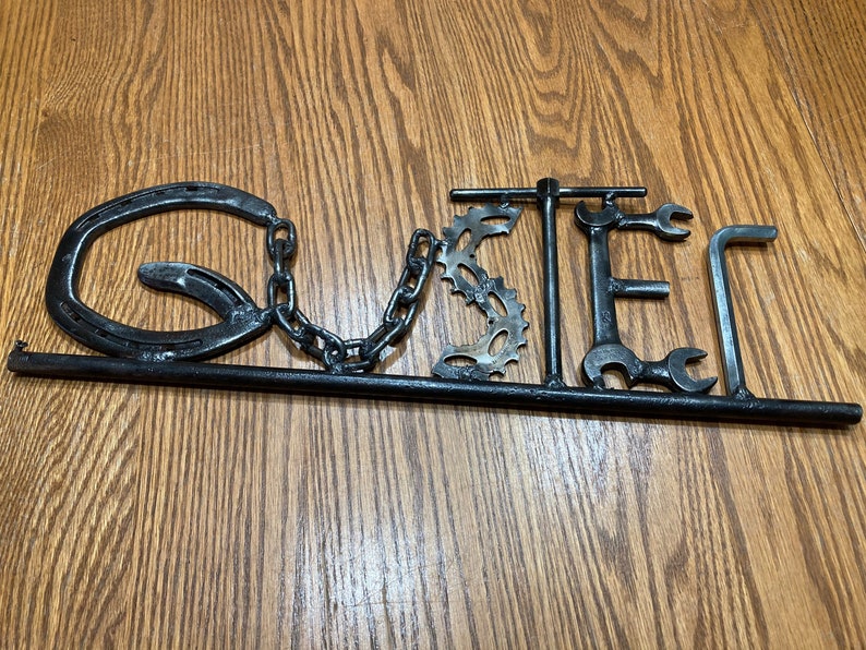 Word Metal Art Repurposed From Vintage Parts/tools/metal - Etsy