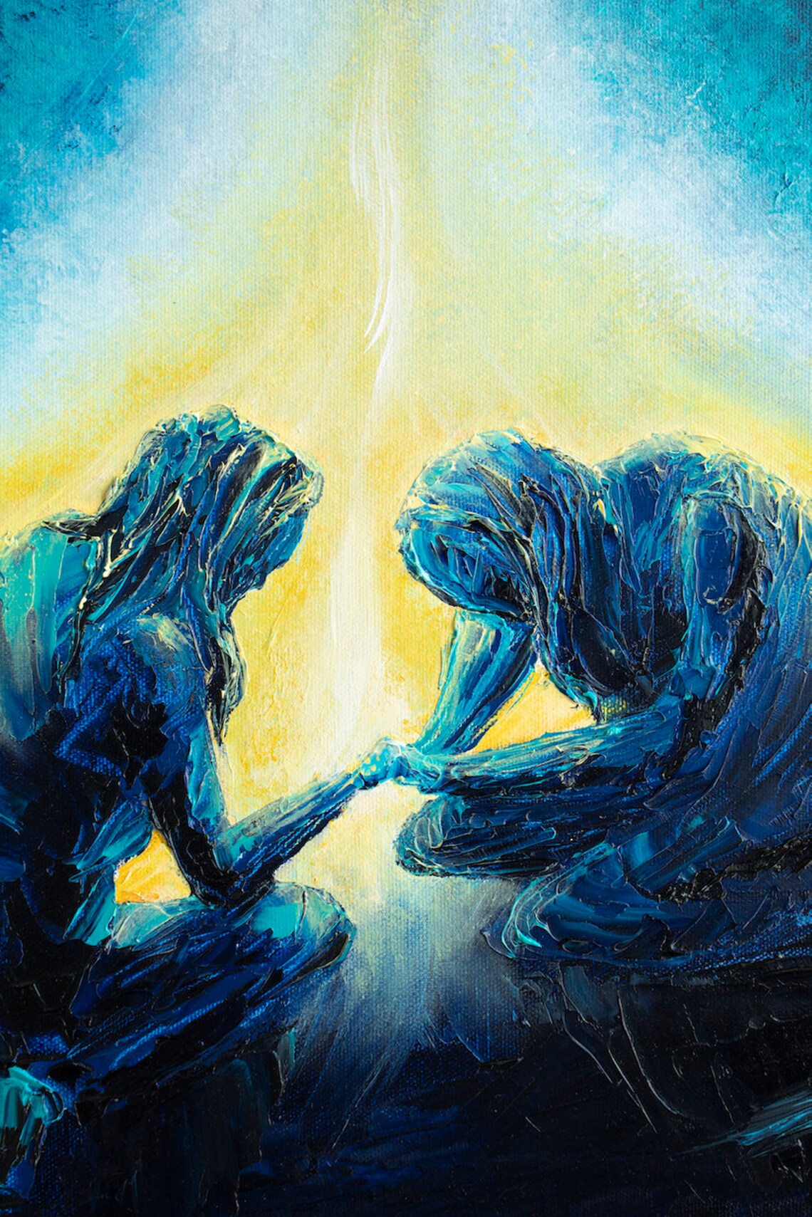 People painting Hope artwork Compassion canvas Share love | Etsy