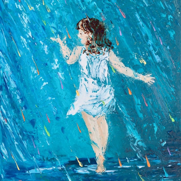 Raindrop Painting - Etsy