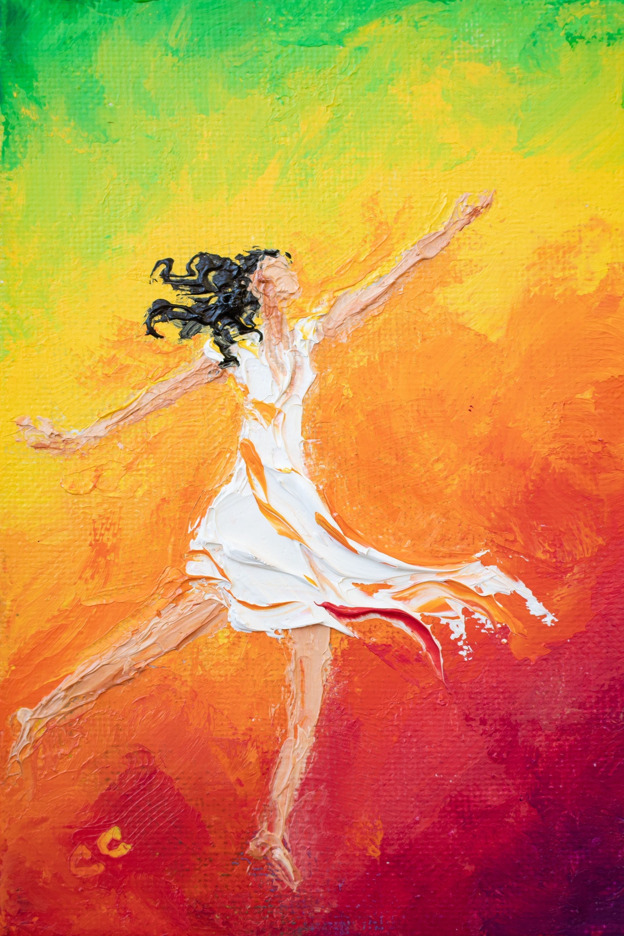Abstract Painting Of Girl Dancing