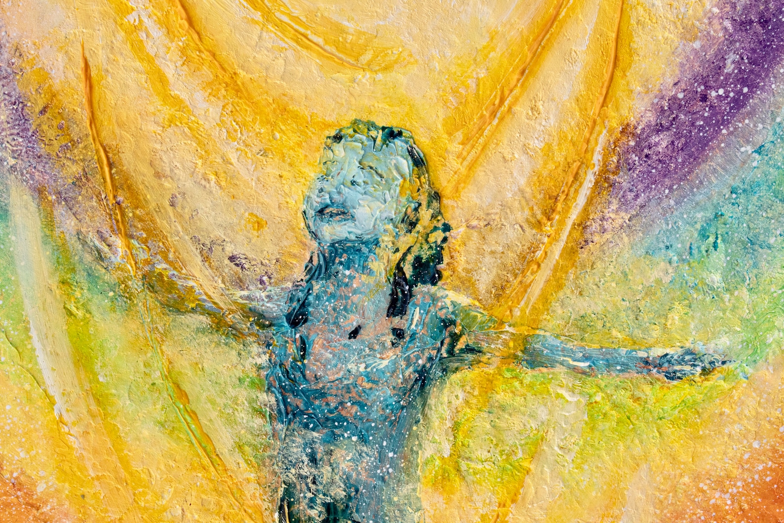 Inspirational Art Joyful in Hope Overcome Fear Figurative - Etsy