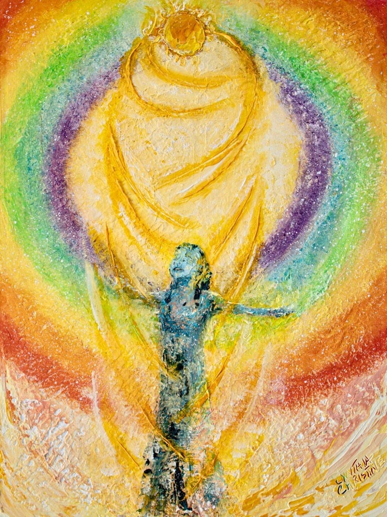 Inspirational Art, Joyful in Hope, Overcome Fear, Figurative Art ...