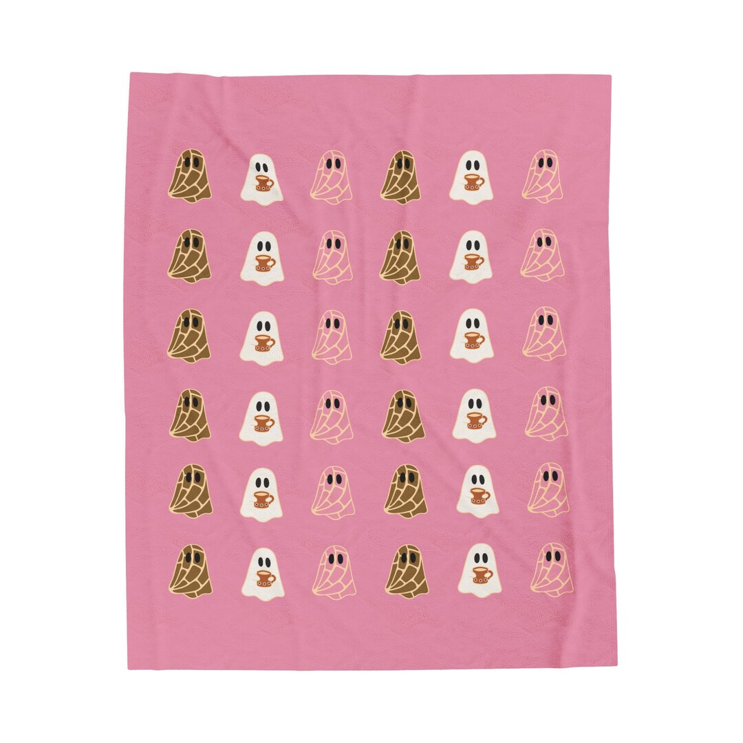 Conchas Y Cucuys Ghost Pan Dulce Velveteen Plush Blanket - Etsy