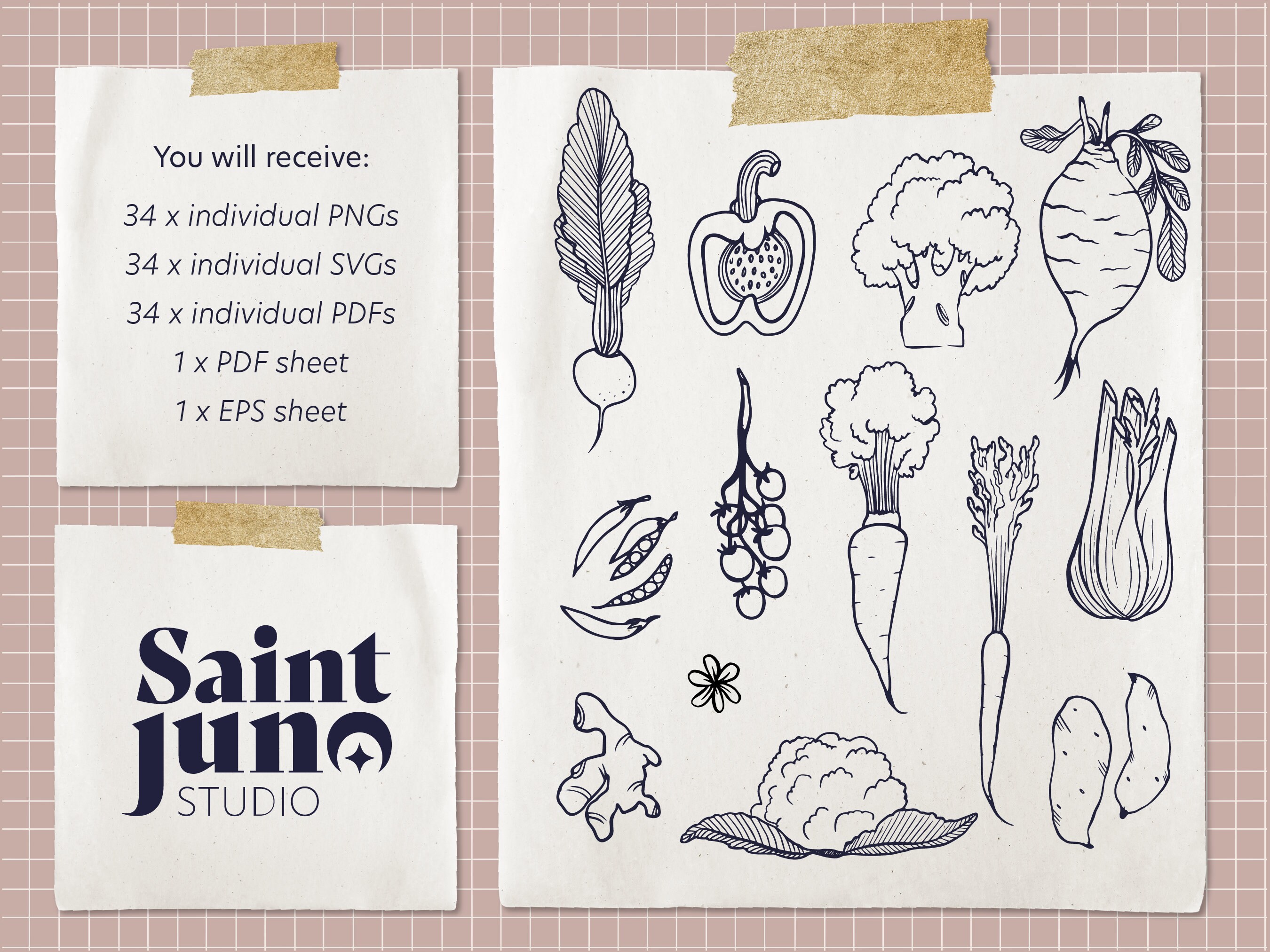 Food Svg Bundle / Food Clipart / Food Svg / Vegetable Svg / Veggie Svg ...